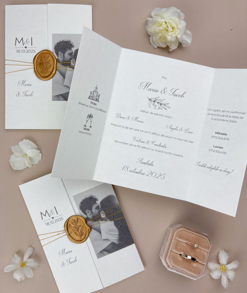 Invitație ”Modern” - Diaphan Stationery & Events